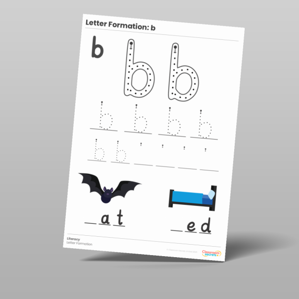 Eyfs Letter Formation Worksheet B Resource | Classroom Secrets
