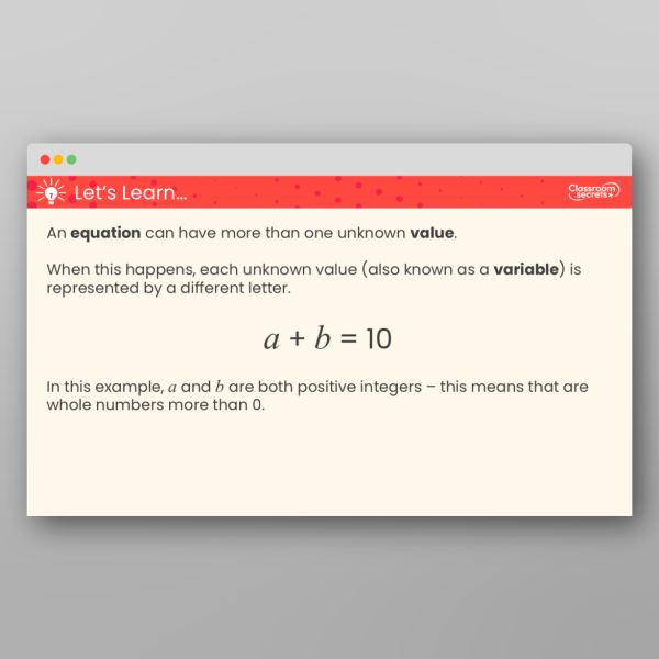 Year 6 Find Pairs Of Values Teaching Ppt Resource | Classroom Secrets