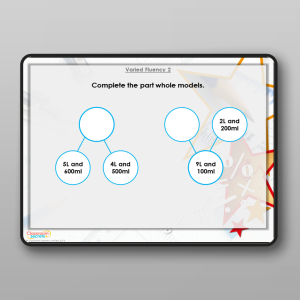 Year 3 Add And Subtract Capacity And Volume Modelling Ppt Resource ...