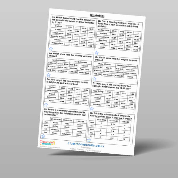 Year 5 Timetables Varied Fluency Resource | Classroom Secrets