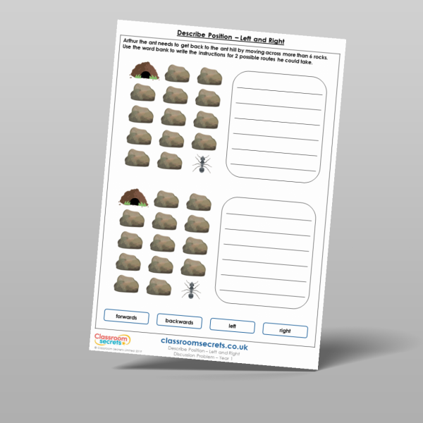 Year 1 Describe Position Forwards And Backwards Discussion Problem ...