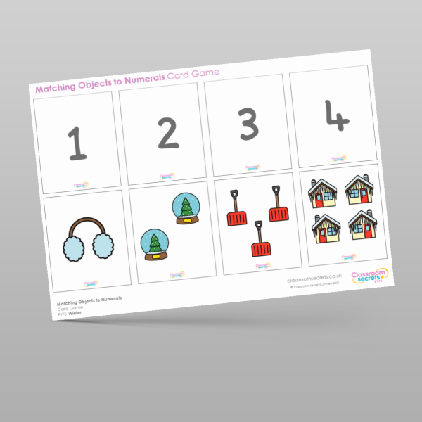 Eyfs Winter Matching Objects To Numerals Resource | Classroom Secrets