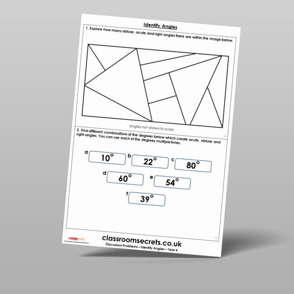 Year 4 Identify Angles Discussion Problem Resource | Classroom Secrets