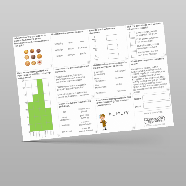 Year 4 Early Morning Work Summer Week 2 Resource | Classroom Secrets