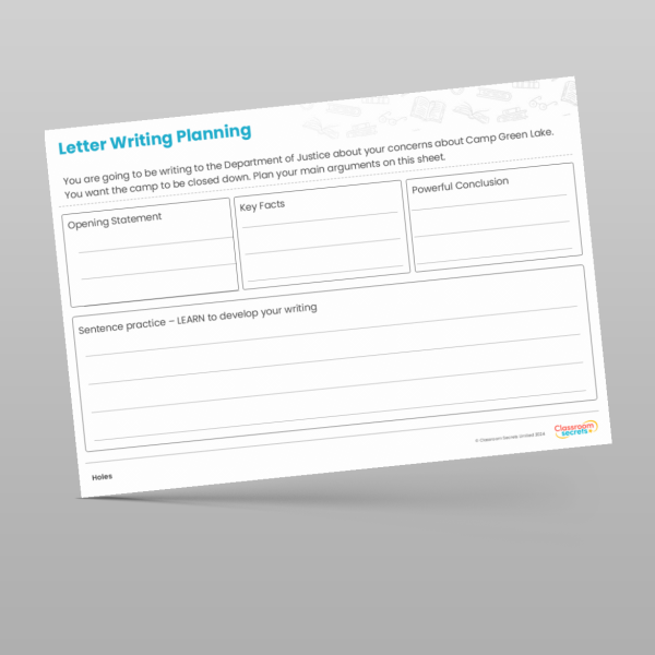 Year 6 Holes Writing Unit Writing Planning Resource | Classroom Secrets