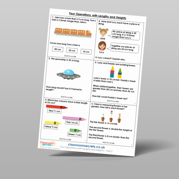 Year 2 Four Operations With Lengths And Heights Mixed Activity Resource ...