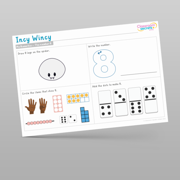 Eyfs Incy Wincy The Number 8 Resource | Classroom Secrets