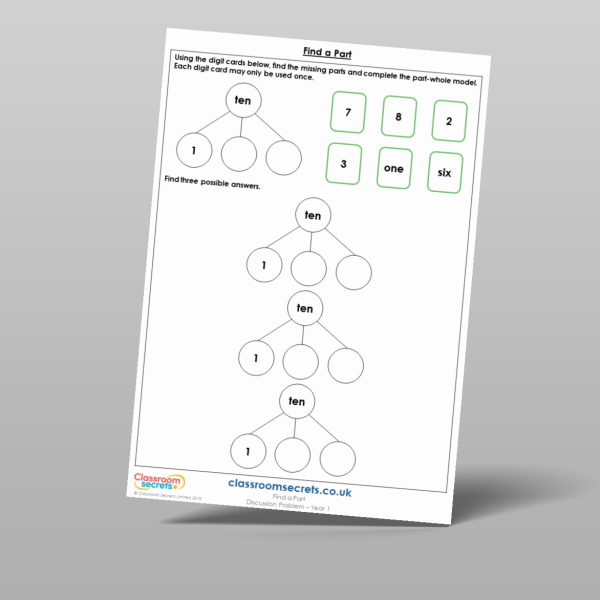 Year 1 Find A Part Discussion Problem Resource Classroom Secrets