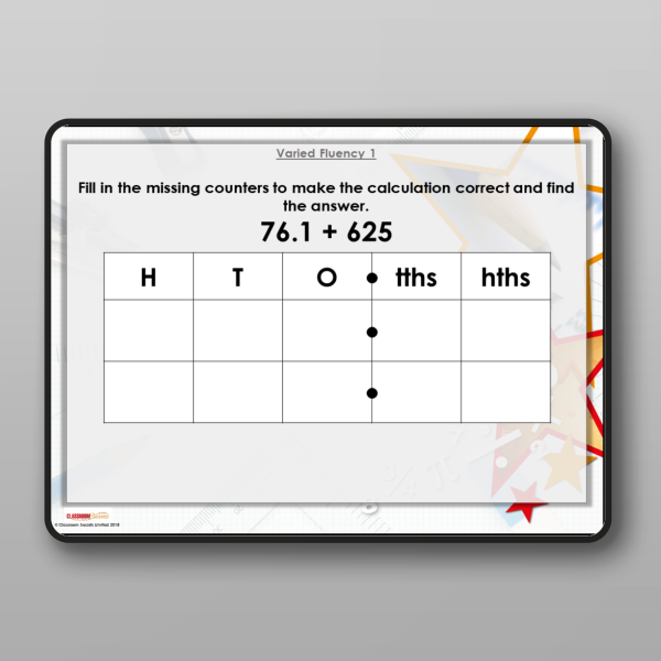 Year 5 Efficient Strategies For Adding And Subtracting Decimals Modelling Ppt Resource ...