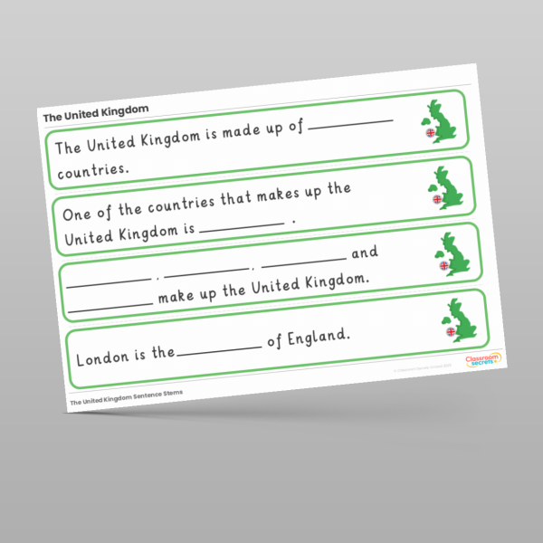 KS1 The Uk Geography Stem Sentences Resource | Classroom Secrets