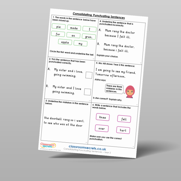 Year 2 Consolidating Punctuating Sentences Mixed Activity Resource ... Year 2 Consolidating Punctuating Sentences Mixed Activity Resource ...