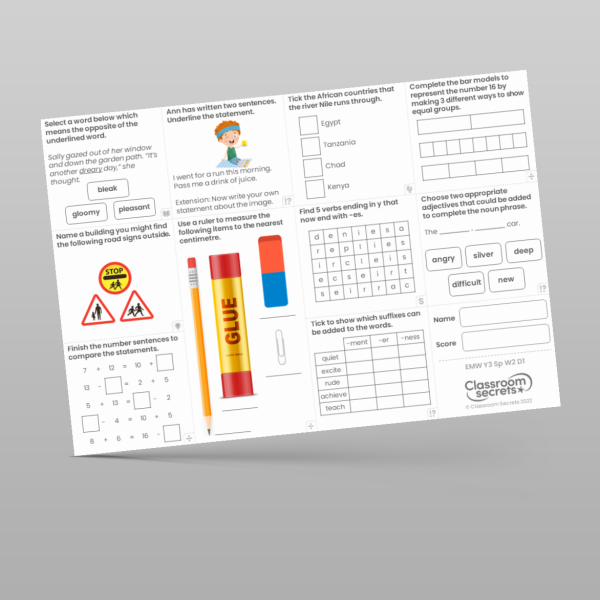Year 3 Early Morning Work Spring Week 2 Resource | Classroom Secrets