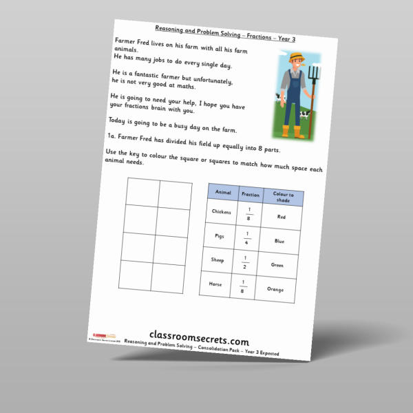 Year 3 Fractions Consolidation Activity Resource | Classroom Secrets