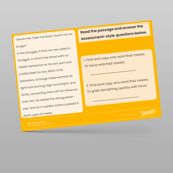 Year 5 Spring 2 Week 4 Wake Up And Work Resource | Classroom Secrets