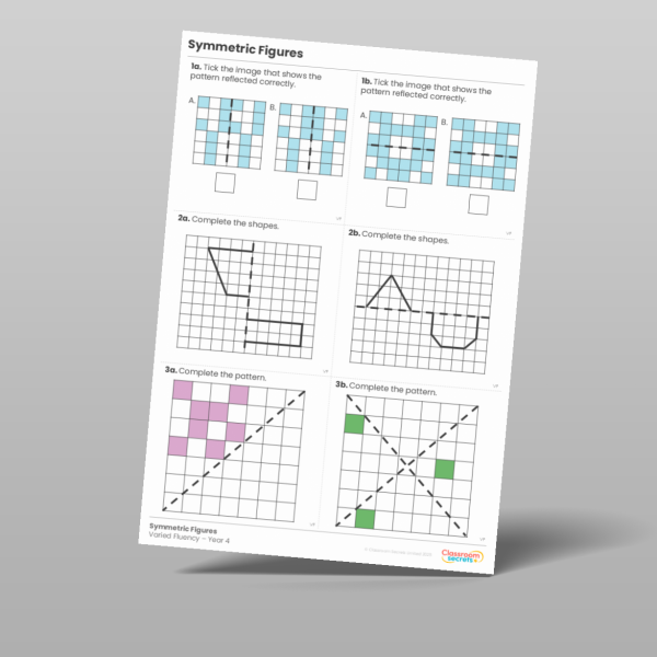 Year 4 Symmetric Figures Varied Fluency Resource | Classroom Secrets