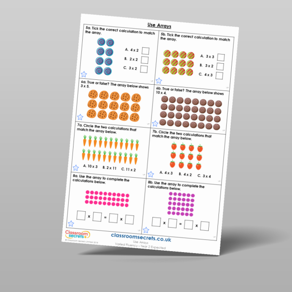 Year 2 Use Arrays Varied Fluency Resource | Classroom Secrets Year 2 Use Arrays Varied Fluency Resource | Classroom Secrets