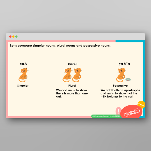 Year 2 Plural Or Possessive Teaching Ppt Resource | Classroom Secrets