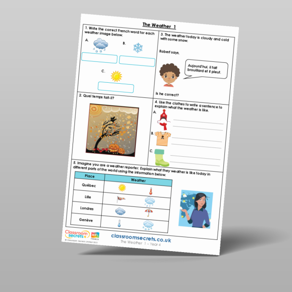 Year 4 The Weather 1 Main Activity Resource | Classroom Secrets