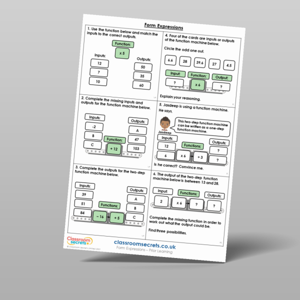 Year 6 Form Expressions Prior Learning Resource | Classroom Secrets