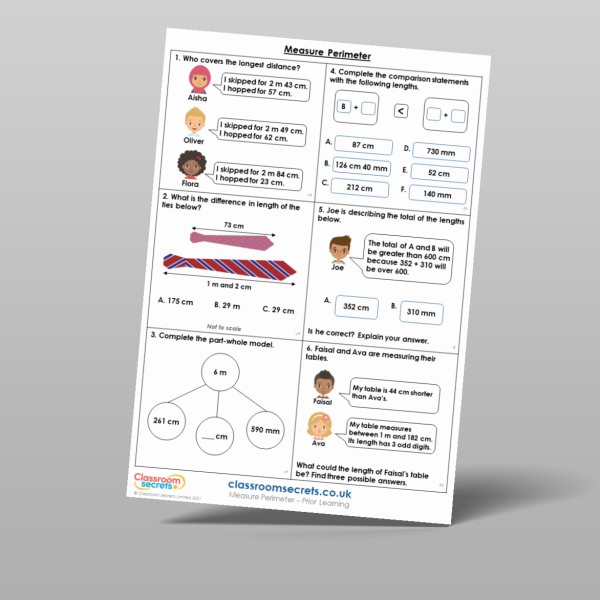 Measure Perimeter Prior Learning Resource | Classroom Secrets