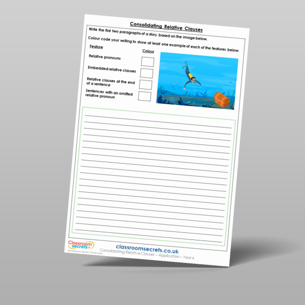 Year 6 Consolidating Relative Clauses Application Resource | Classroom ...