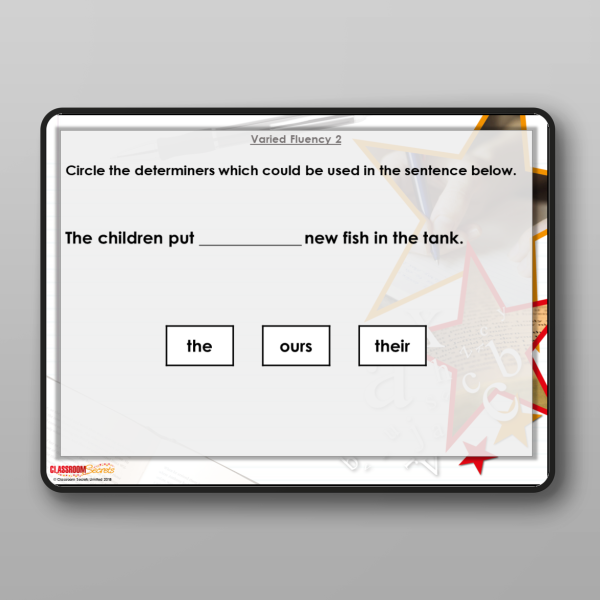 Year 3 Using Determiners Modelling Ppt Resource | Classroom Secrets