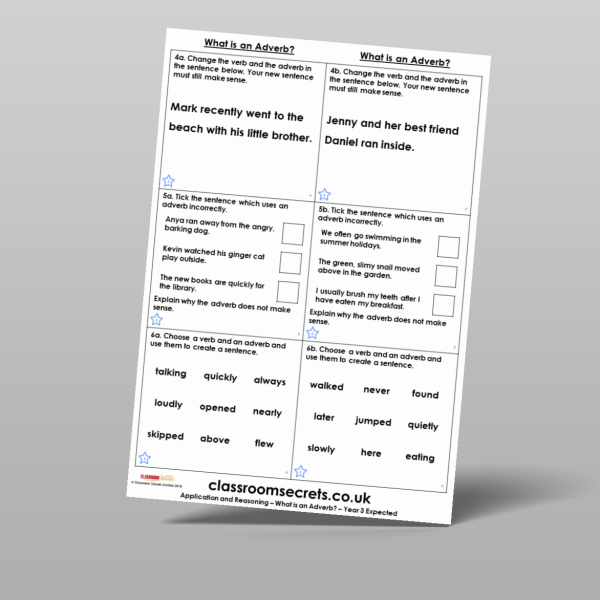 Year 3 What Is An Adverb Application And Reasoning Resource | Classroom ...