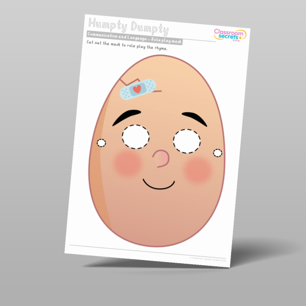 Eyfs Humpty Dumpty Role Play Mask Resource | Classroom Secrets