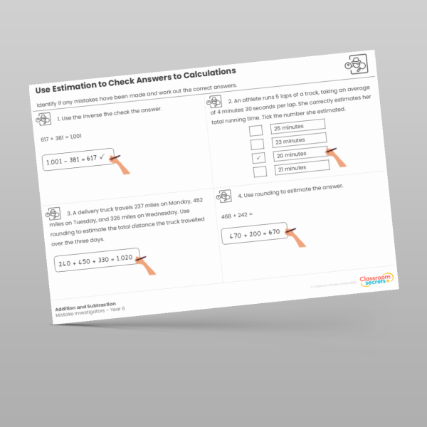 Year 6 Addition And Subtraction Mistake Investigators Resource ...