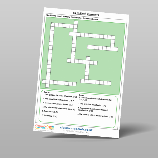 UKS2 French Christmas Crossword Resource | Classroom Secrets