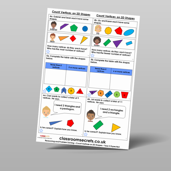Year 2 Count Vertices On 2d Shapes Reasoning And Problem Solving ...