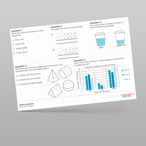 Year 5 Summer 2 Week 4 Maths In Minutes Resource | Classroom Secrets