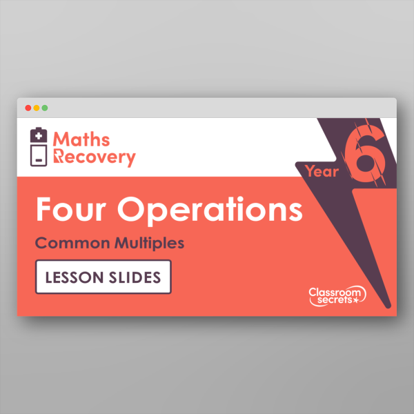 Year 6 Common Multiples Lesson Slides Resource | Classroom Secrets