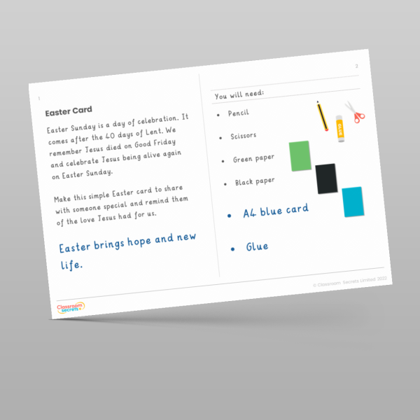 Year 1 Reading Skills Easter Card Resource | Classroom Secrets