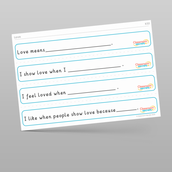 KS1 Love Stem Sentences Resource | Classroom Secrets