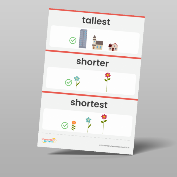 KS1 Length And Height Vocabulary Pack Resource | Classroom Secrets