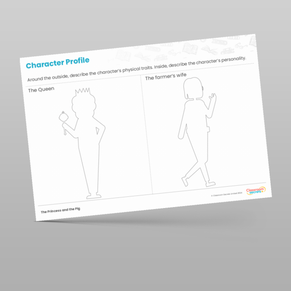 Year 4 The Princess And The Pig Writing Unit Character Profile Resource ...