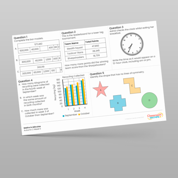 Year 5 Autumn 2 Week 5 Maths In Minutes Resource | Classroom Secrets