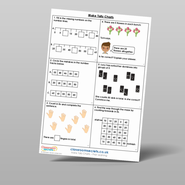 Year 2 Make Tally Charts Prior Learning Resource | Classroom Secrets