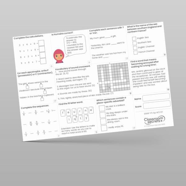 Year 5 Early Morning Work Spring Week 3 Resource | Classroom Secrets