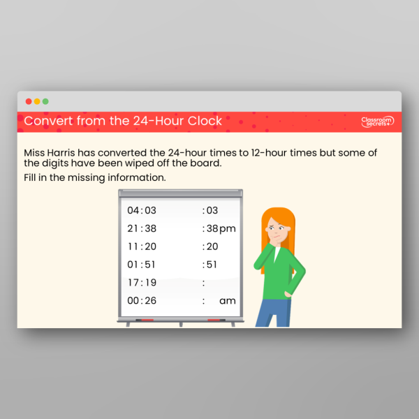 Year 4 Convert From The 24 Hour Clock Teaching Ppt Resource | Classroom ...
