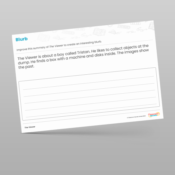 Year 5 The Viewer Writing Unit Blurb And Book Review Resource ...