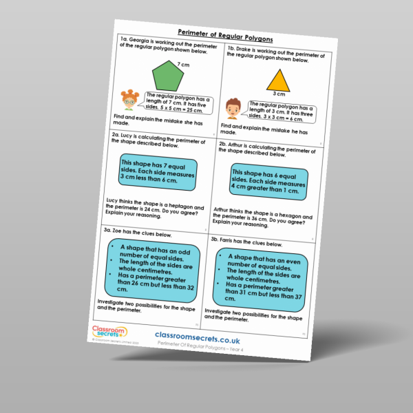 Year 4 Perimeter Of Regular Polygons Reasoning And Problem Solving ...