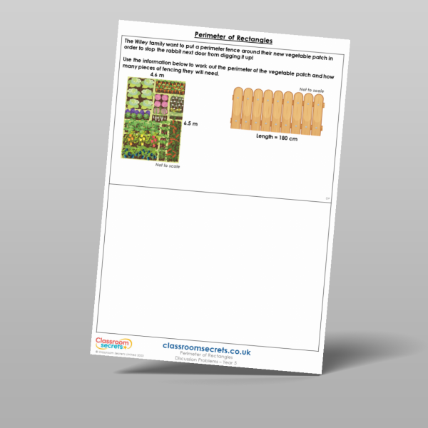 Year 5 Perimeter Of Rectangles Discussion Problem Resource | Classroom Secrets