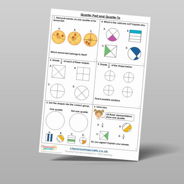 Year 2 Quarter Past And Quarter To Prior Learning Resource | Classroom ...
