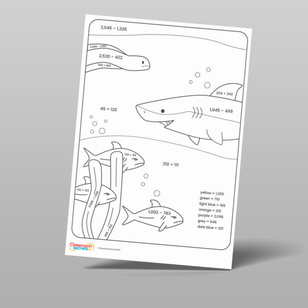 KS2 Fish Colour By Numbers Activity Resource | Classroom Secrets