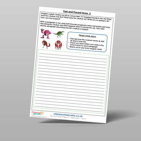 Past and Present Tense 2 Application Resource | Classroom Secrets