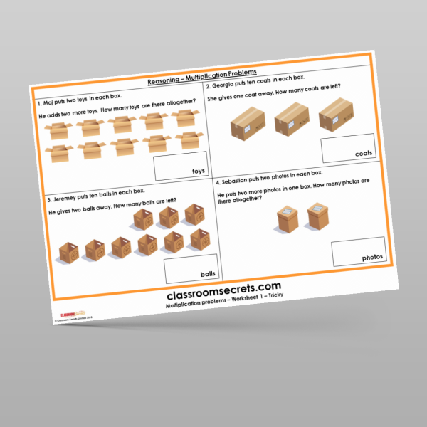 KS1 Multiplication Problems Reasoning Test Practice Resource ...