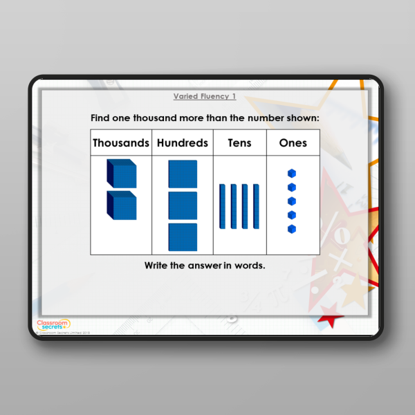 Year 4 Find 1 10 100 1 000 More Or Less Modelling Ppt Resource ...