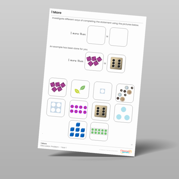 Year 1 1 More Discussion Problem 2 Resource | Classroom Secrets Year 1 1 More Discussion Problem 2 Resource | Classroom Secrets